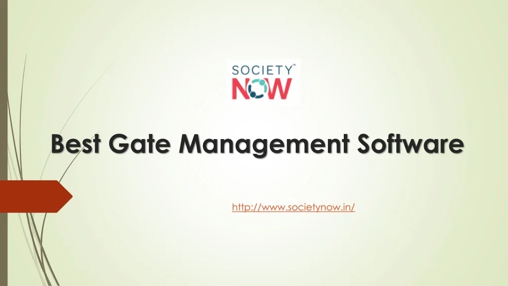 PPT - Best Gate Management Software PowerPoint Presentation, free ...