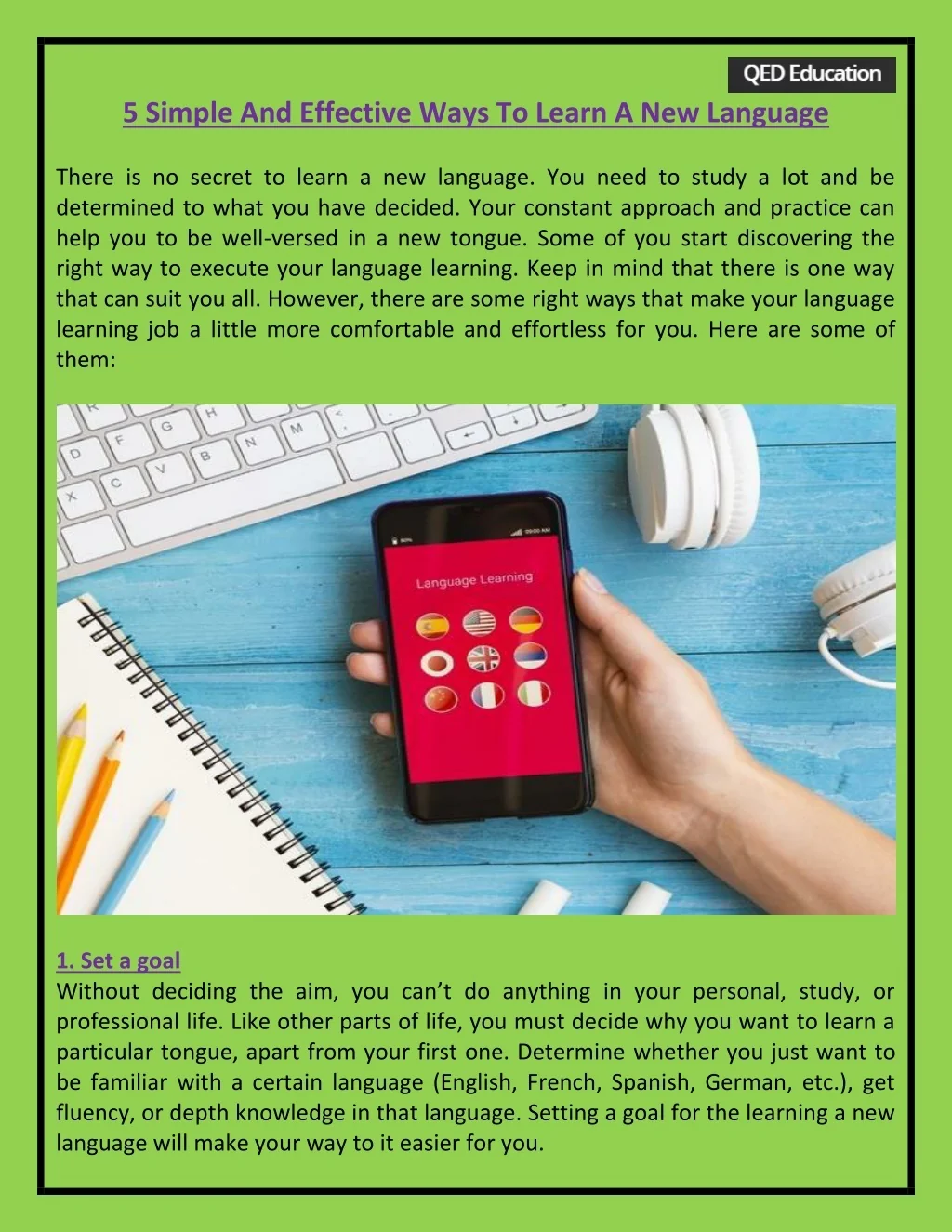 PPT - 5 Simple And Effective Ways To Learn A New Language PowerPoint ...