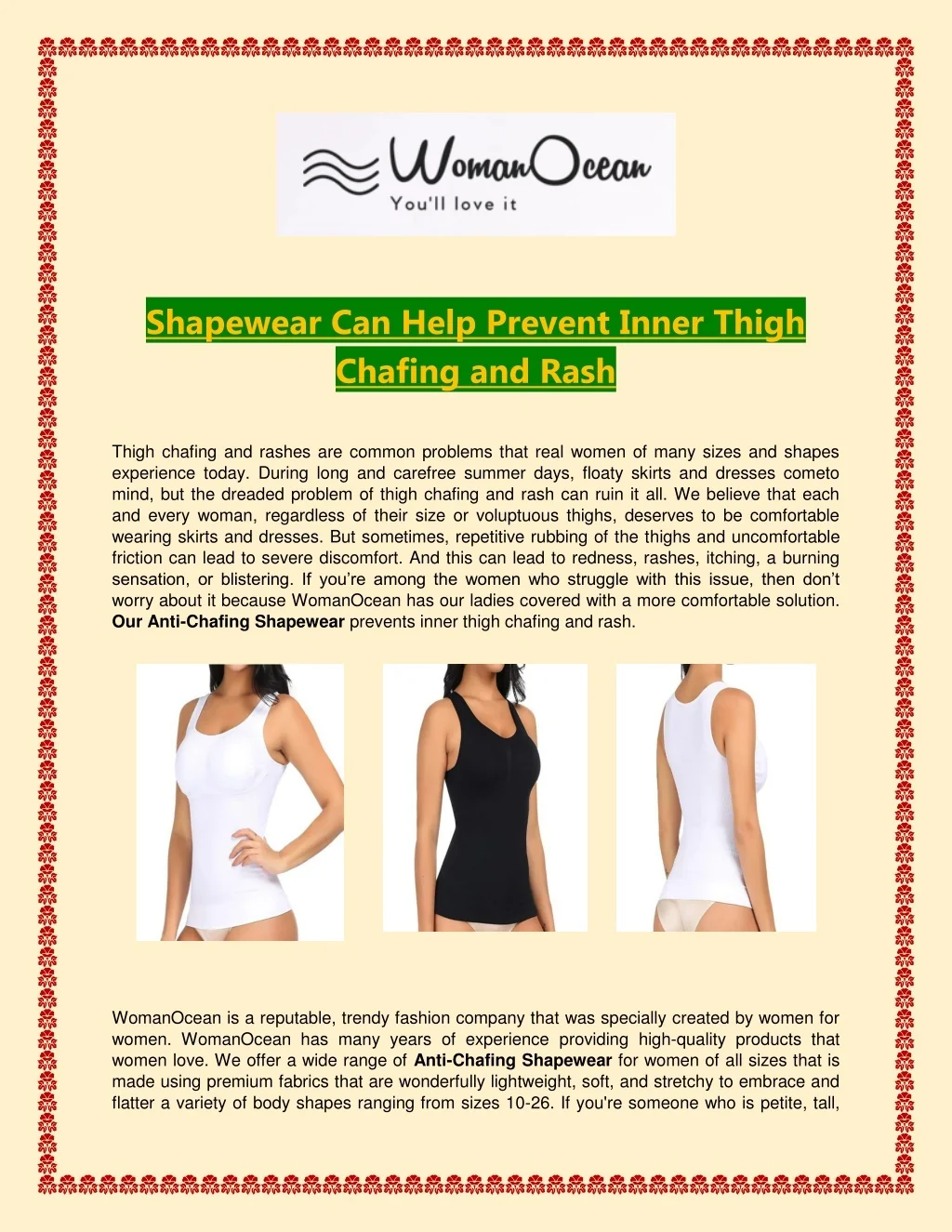 PPT - Shapewear Can Help Prevent Inner Thigh Chafing and Rash ...