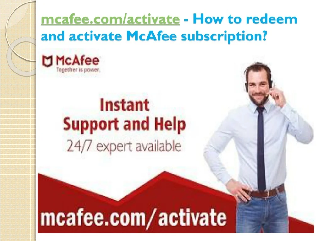 PPT - mcafee.com/activate - How to redeem and activate McAfee ...