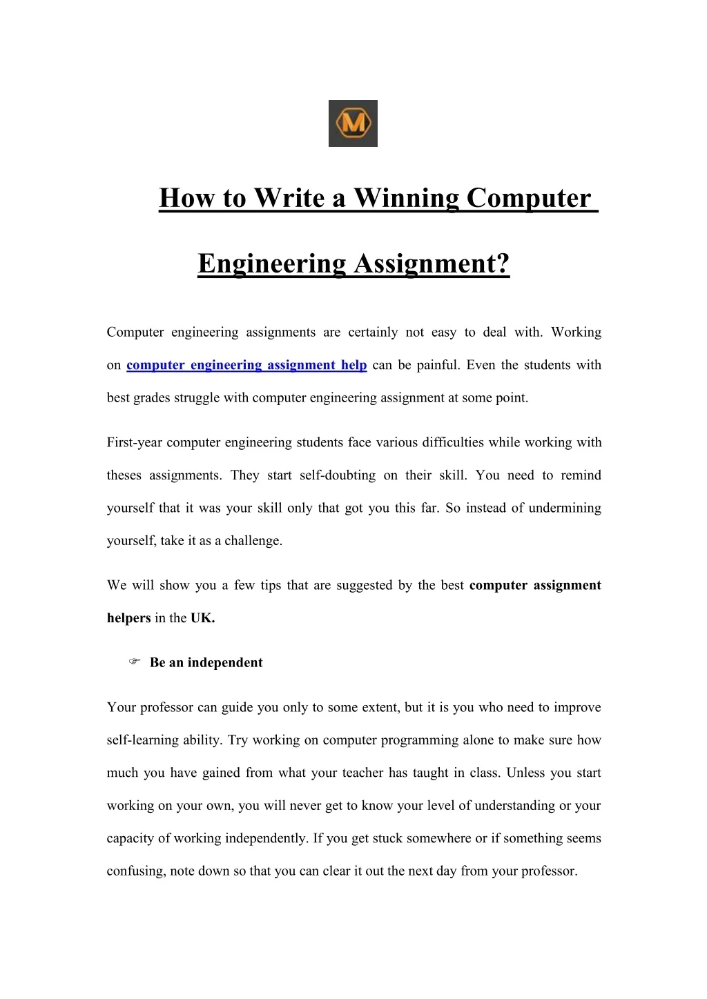 PPT - How to Write a Winning Computer Engineering Assignment ...