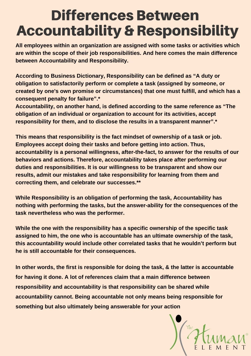 PPT - Differences Between Accountability & Responsibility PowerPoint ...