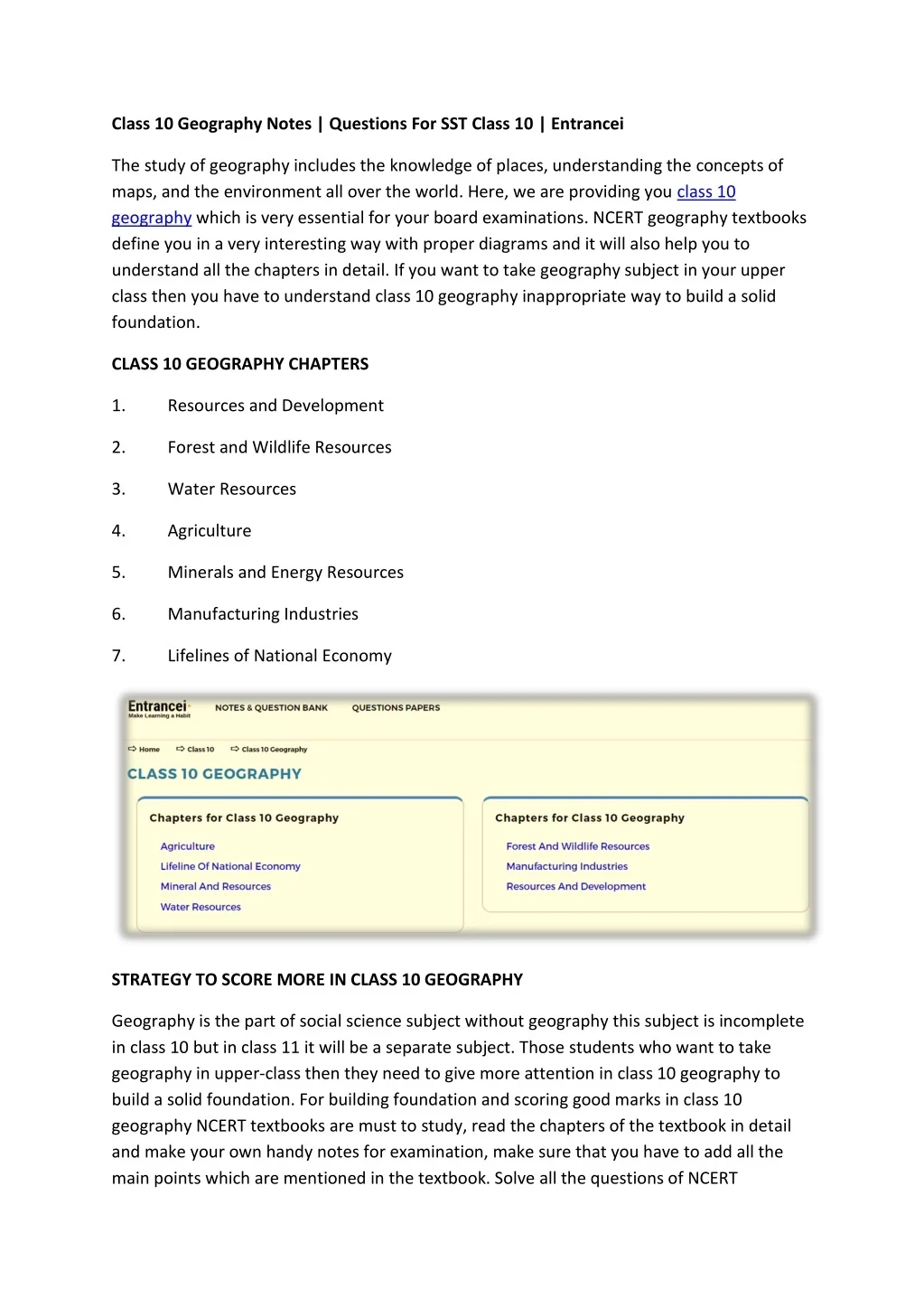 PPT - CLASS 10 GEOGRAPHY PDF PowerPoint Presentation, free download ...