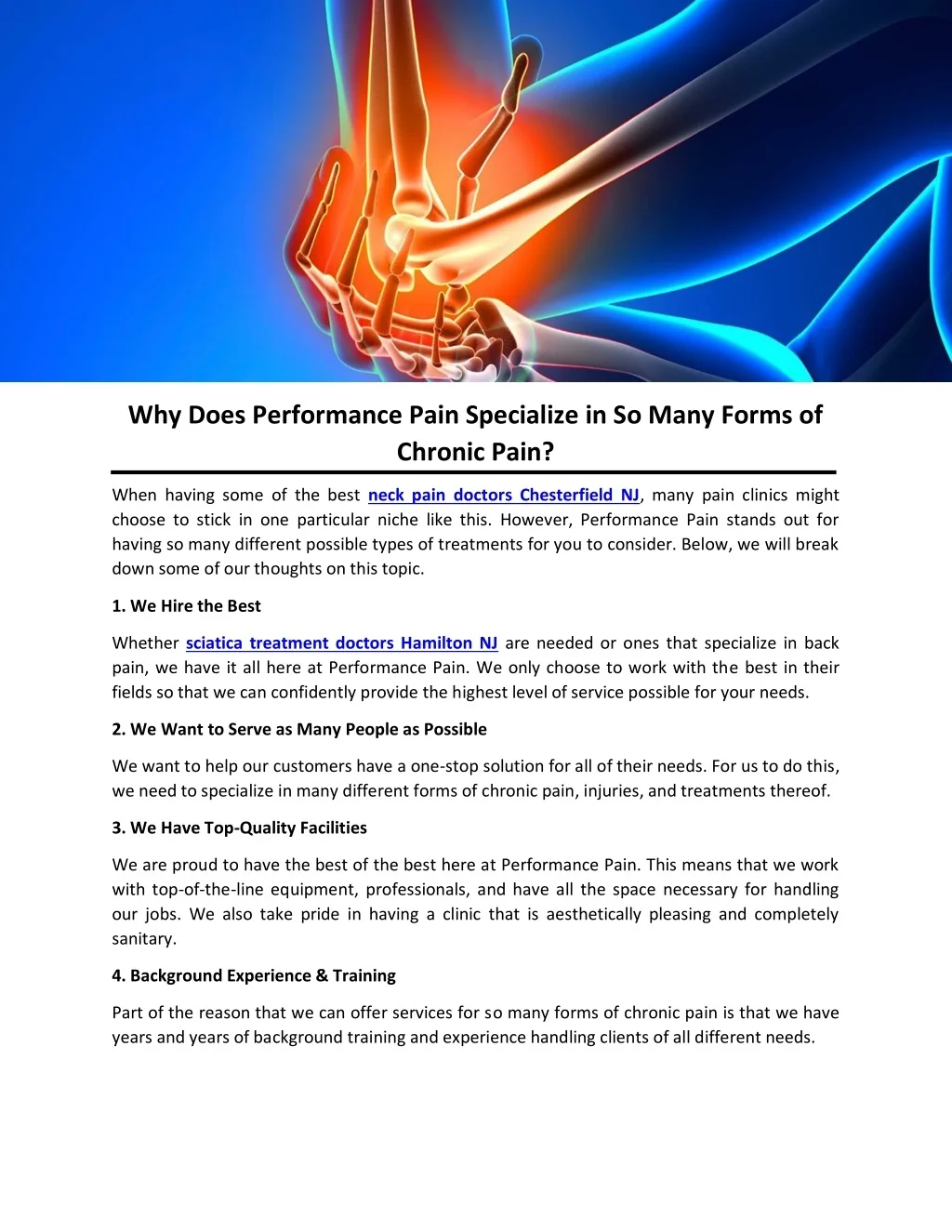 PPT - Why Does Performance Pain Specialize in So Many Forms of Chronic ...