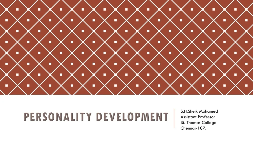 PPT - Personality Development PowerPoint Presentation, free download ...