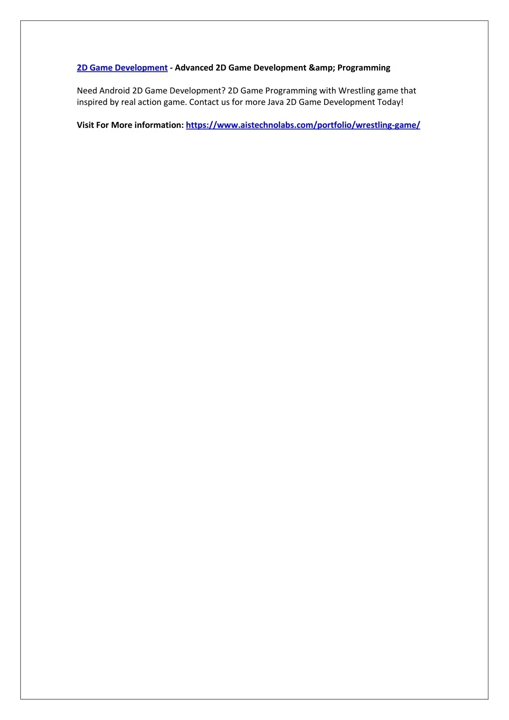 PPT - 2D Game Development - Advanced 2D Game Development & Programming ...
